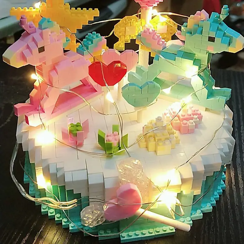 DIY Building Blocks ferris wheel Toys A carousel Plastic Assembly ...