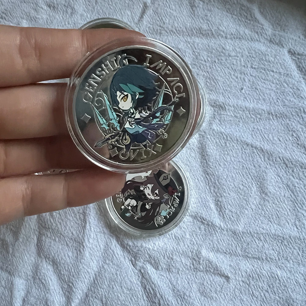 Genshin Impact Cosplay Coins Anime Hu Tao Zhongli Xiao Ganyu Keqing ...