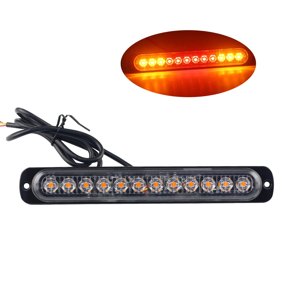 12LED Strip Car LED Light Truck Flash Warn Car Lamp Auto Waterproof Car ...