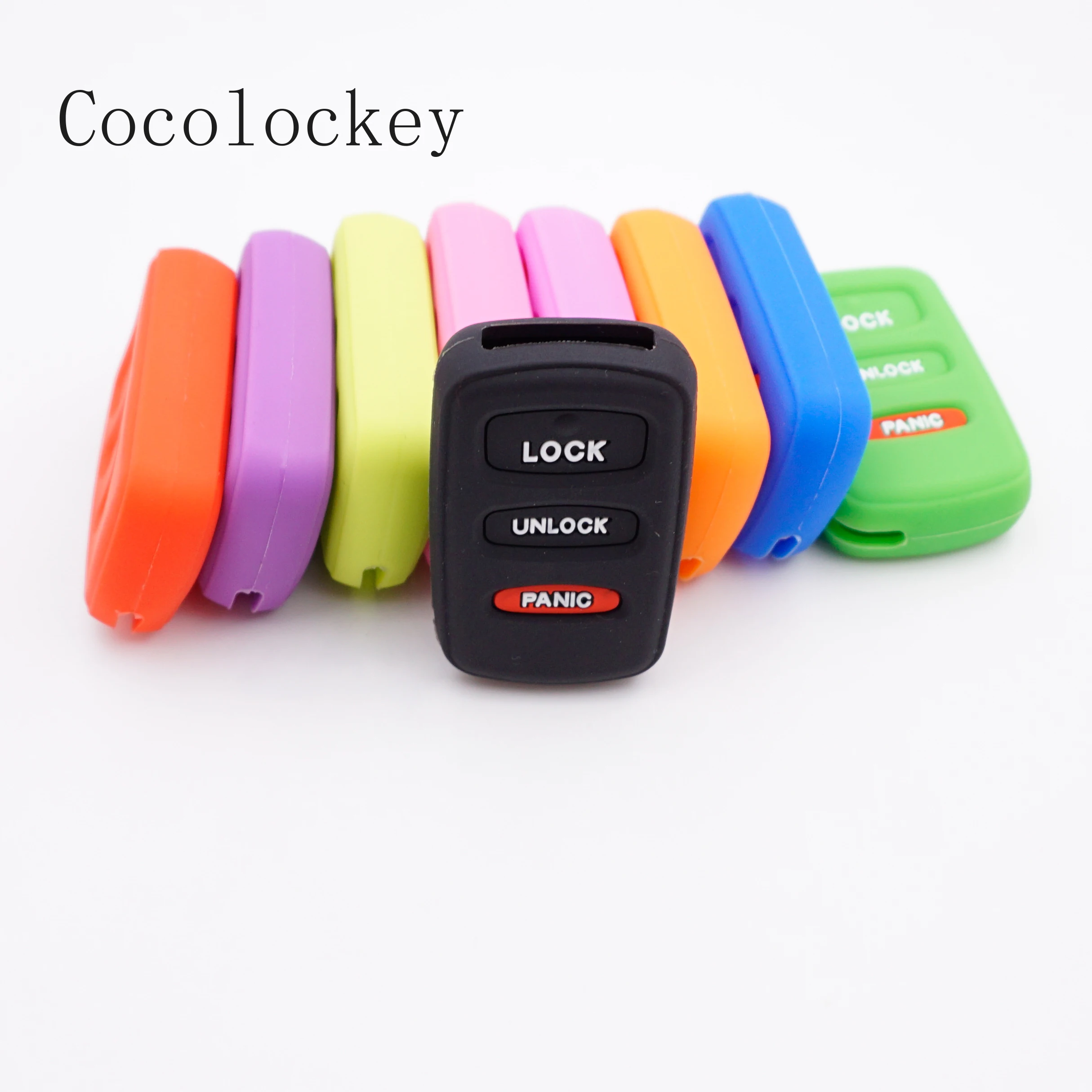 Cocolockey Silicone Car Key Skin Case Shell Fob Cover set for BMW