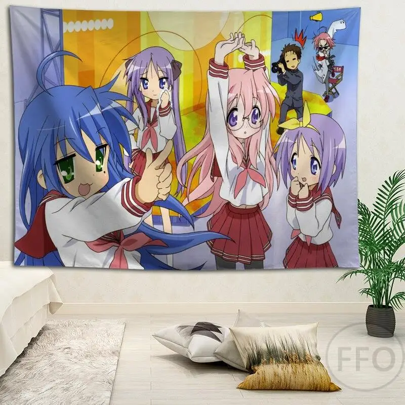 Kawaii Anime Lucky Star Poster Comic Izumi Konata Wall Tapestry ...