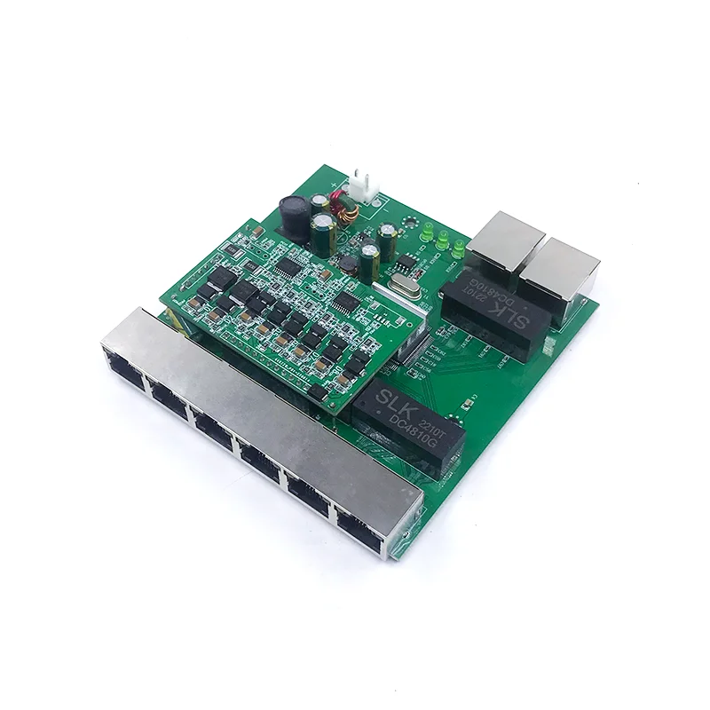 Wall Mounted 8 Port 10/100/1000Mbps Ethernet PoE Switch Gigabit ...