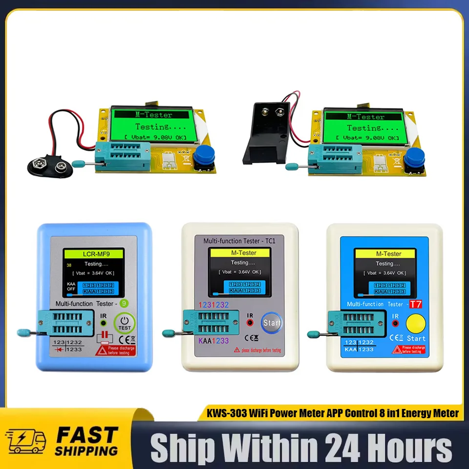 Тестер транзисторов RUIBOZHI LCR-MF9/LCR-T7/LCR-TC1/LCR-T4 | AliExpress