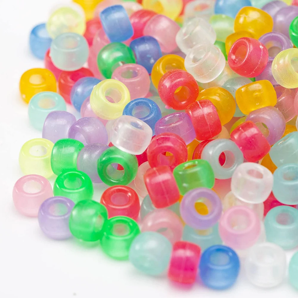 1000 шт. акриловые бусины пони россыпью для женских волос Серебристые ...