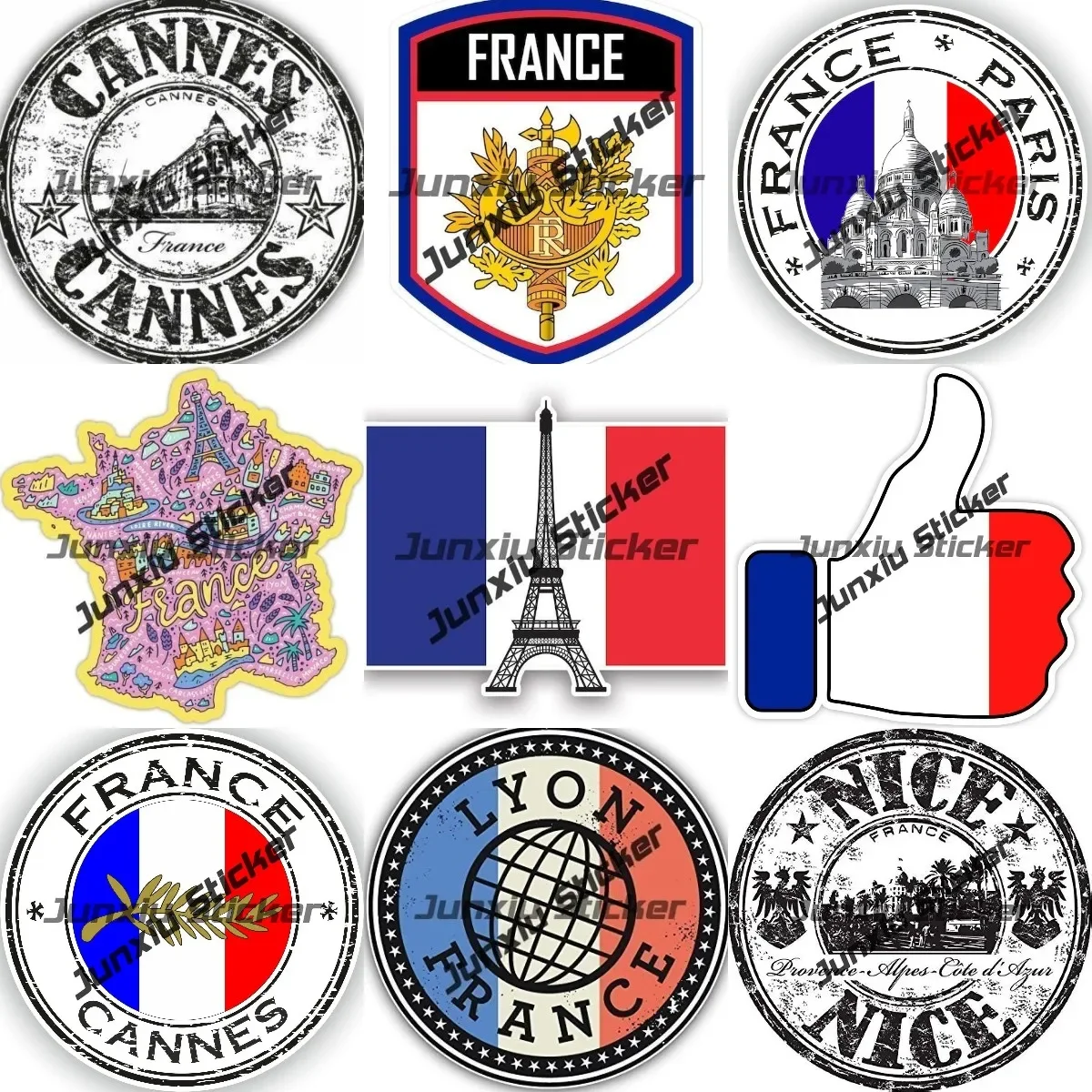 Наклейки на герб Франции герб Франции Франция Париж Монт мартр канны герб наклейка