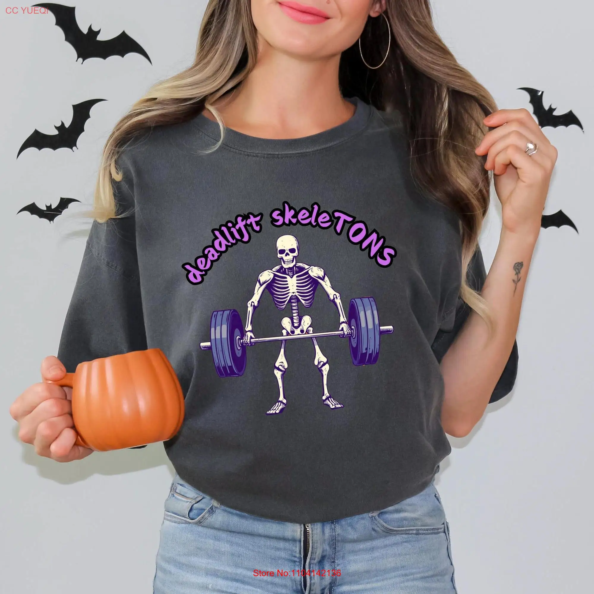 Футболка со скелетом для становой тяги, удобные цвета, чехол для насоса ...