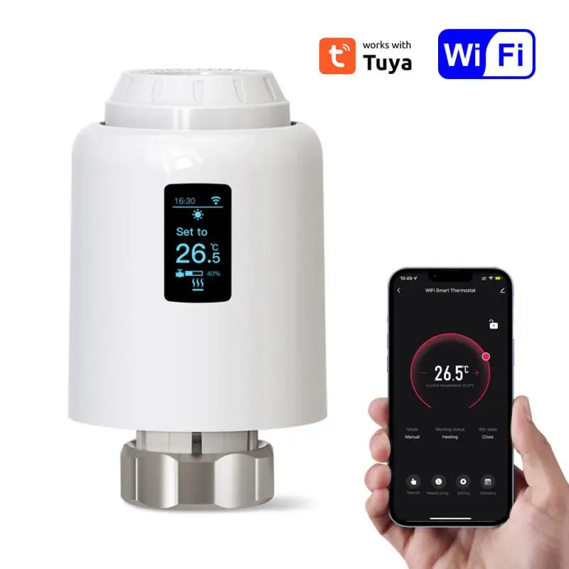 Tuya ZigBee/WIFI Thermostatic Radiator Valve Wireless TRV Radiator ...