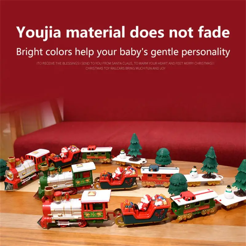 Christmas Train Set Festive Mini Locomotive Model With Lights Sound ...