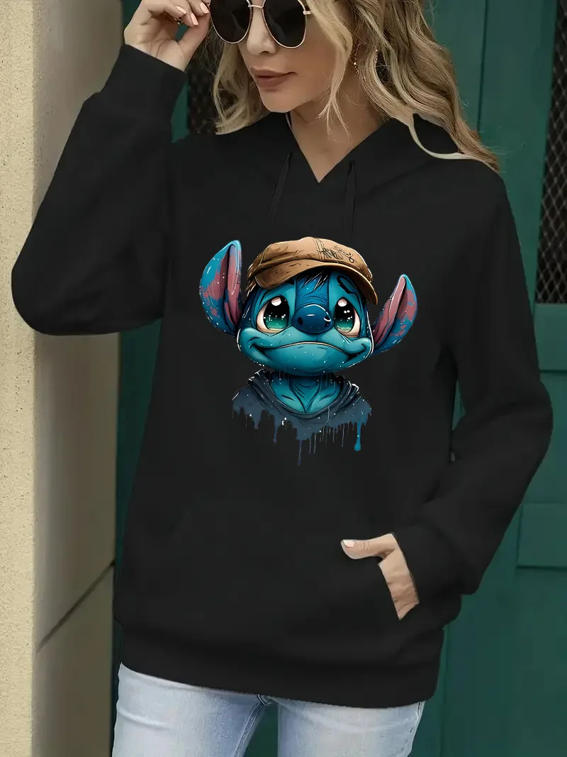 Stitch Disney Hoodie Women's Sweatshirts Y2k Clothes Woman Clothing ...