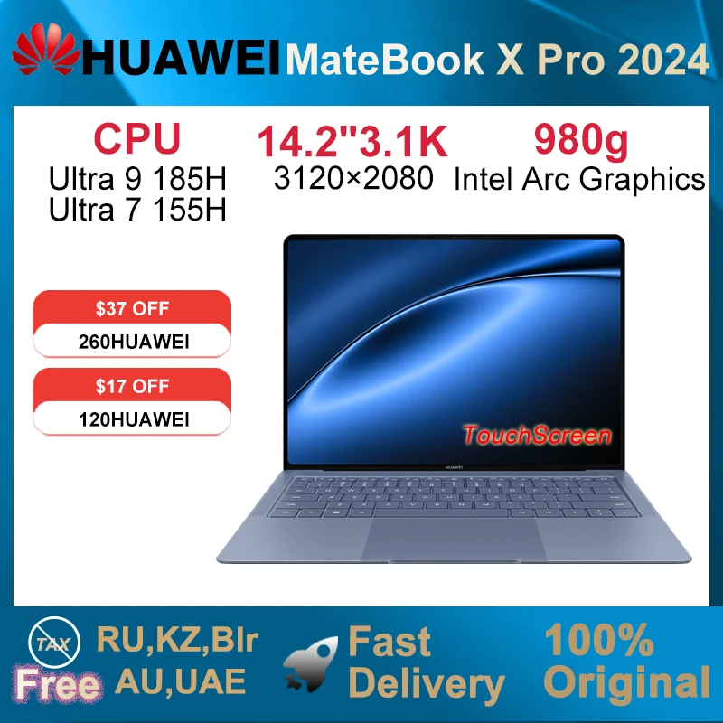 Ноутбук Huawei MateBook X Pro, 14.2", 16ГБ/1ТБ, 32ГБ/1ТБ, 32ГБ/2ТБ, U7 ...