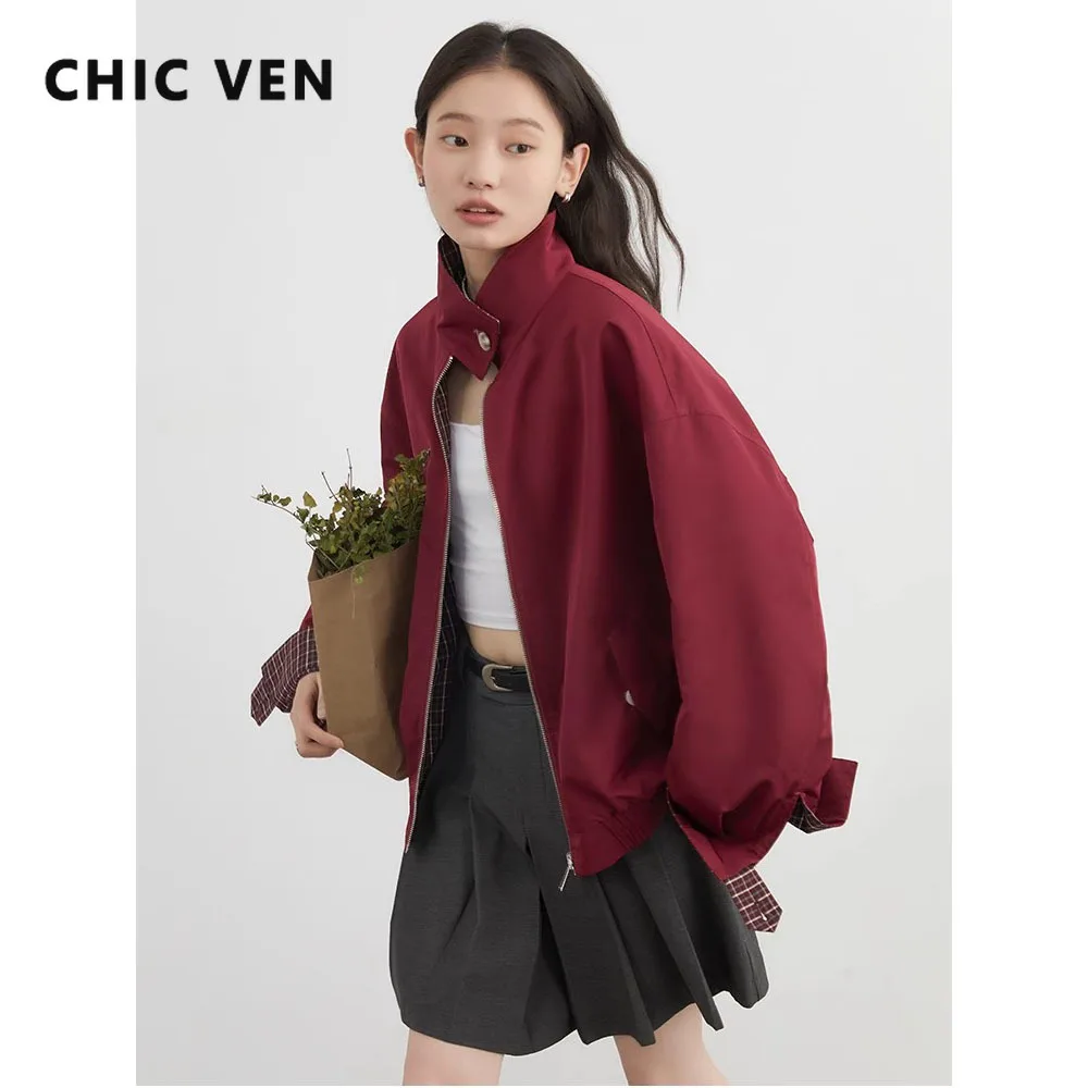 Женские куртки CHIC VEN двусторонние из полиэстера | AliExpress