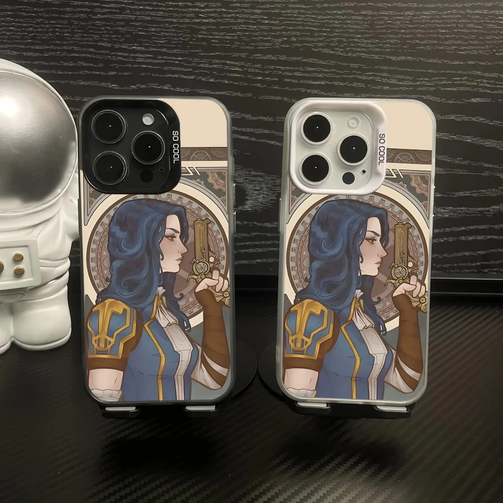 Game Caitlyn A- Arcane L-Lol Phone Case IMD Color Silver Shell For ...
