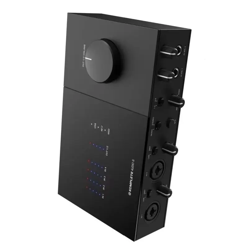 Звуковая карта USB 6 входов, 24 бит/192 кГц, производство музыки NI ...