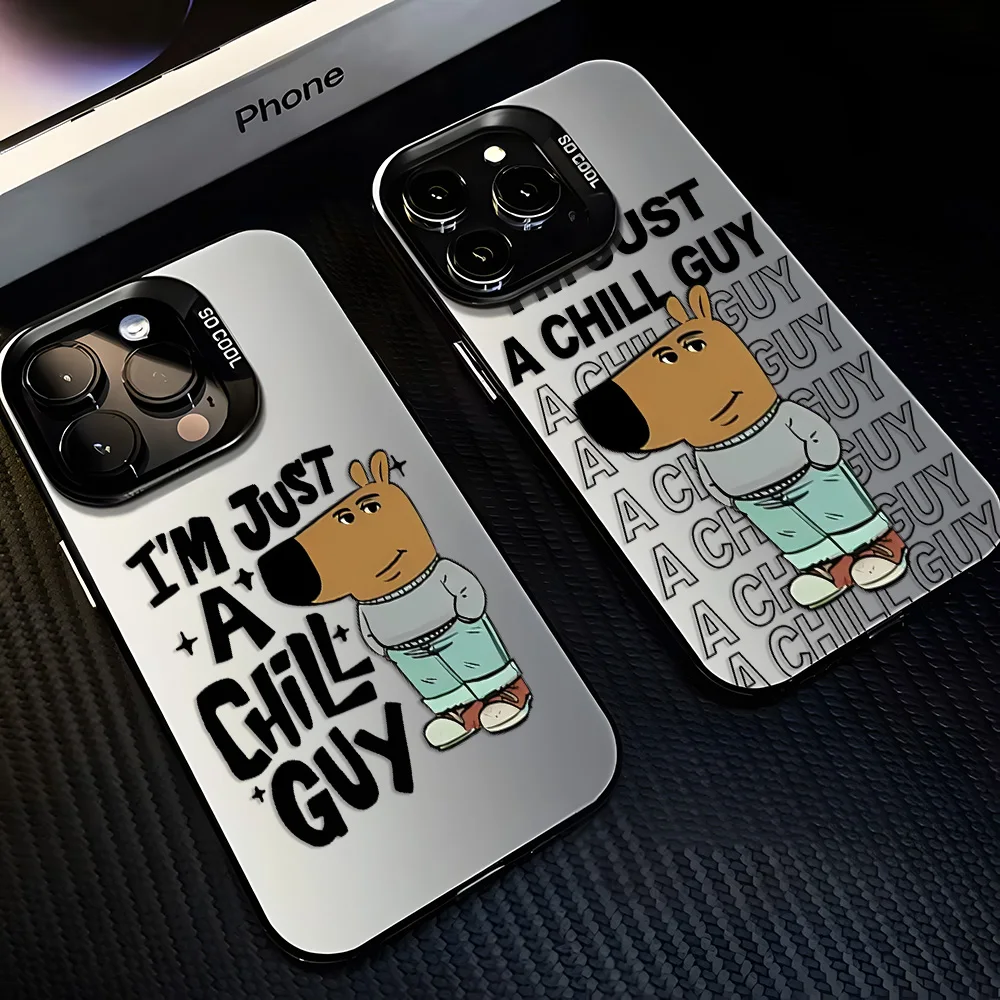 Hot I'm Just A Chill Guy Phone Case For IPhone 16 15 14 13 12 11 Mini ...