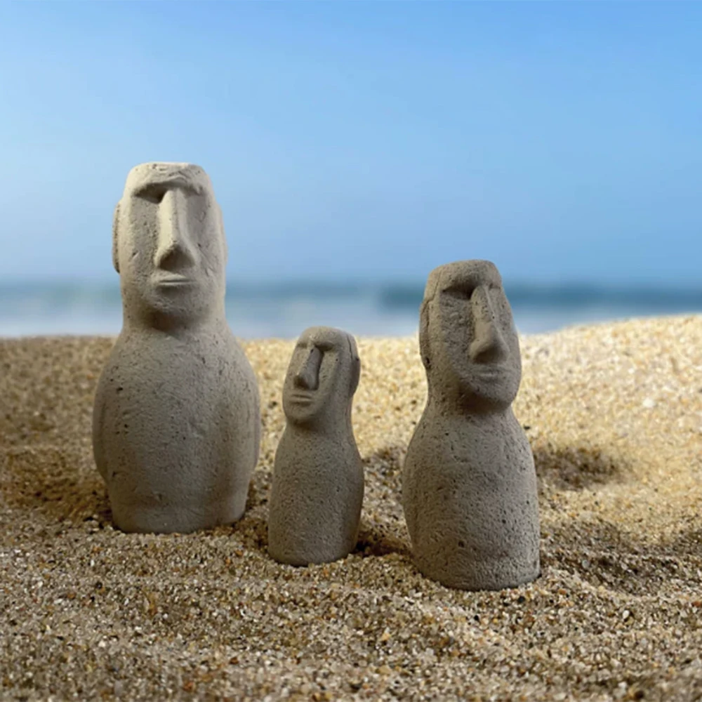 Силиконовая форма для Moai Stone Fish Tank Пейзаж Пасхальный ...