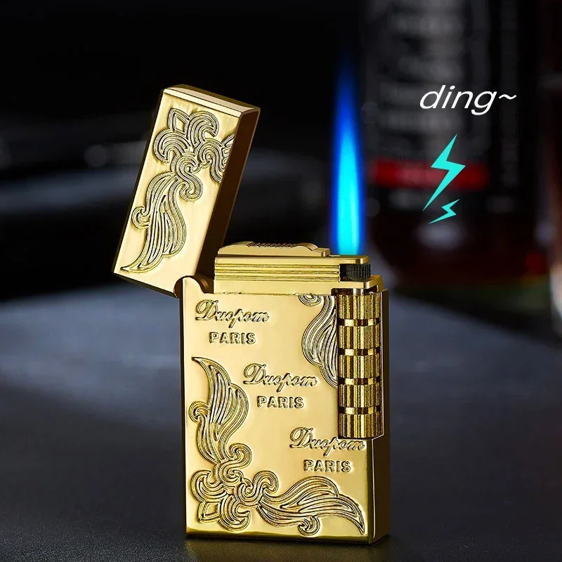 Новинка 2024, Громкая газовая зажигалка, квадратная металлическая ...