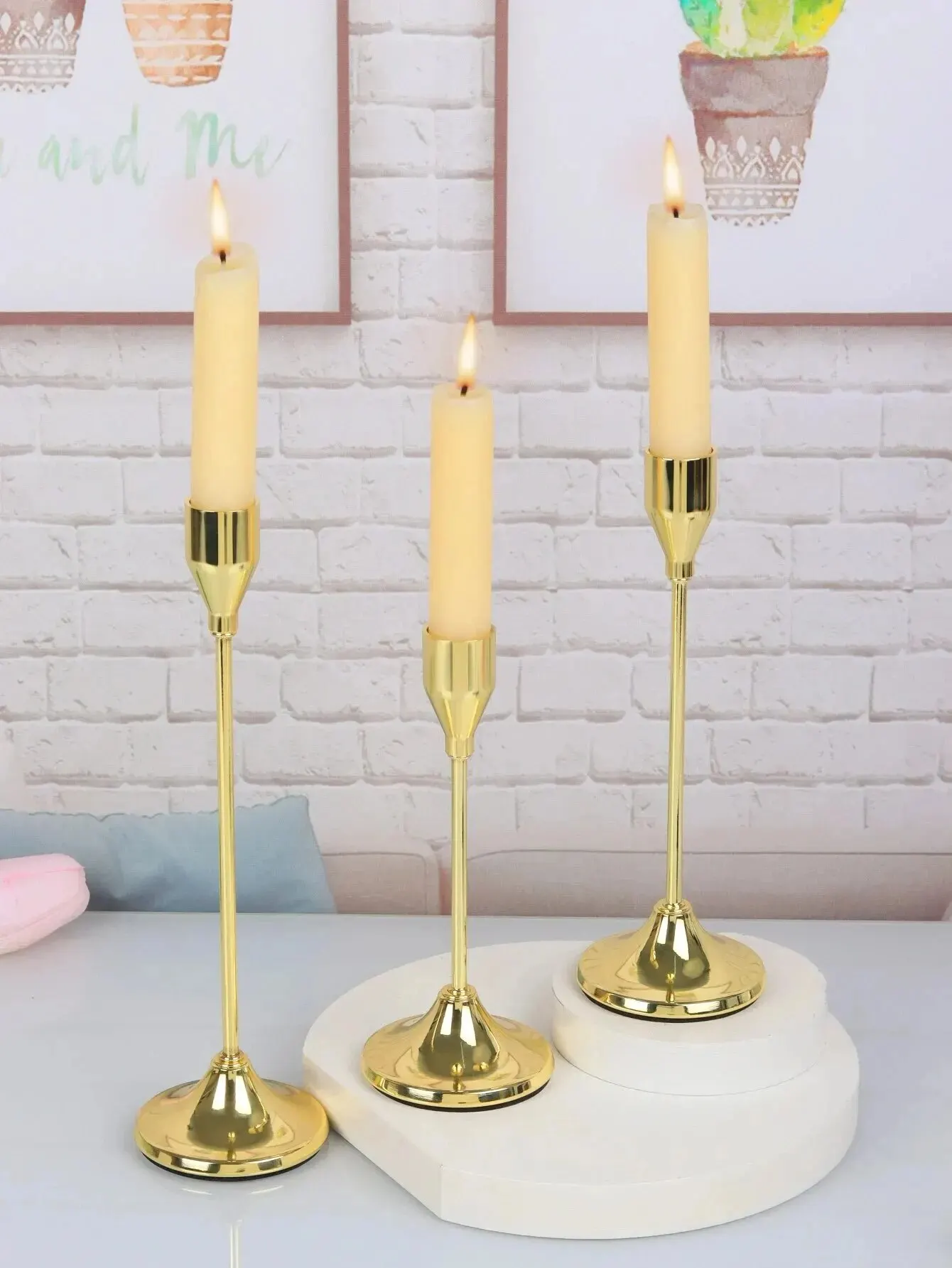 3 шт./набор, металлические подсвечники в европейском стиле | AliExpress