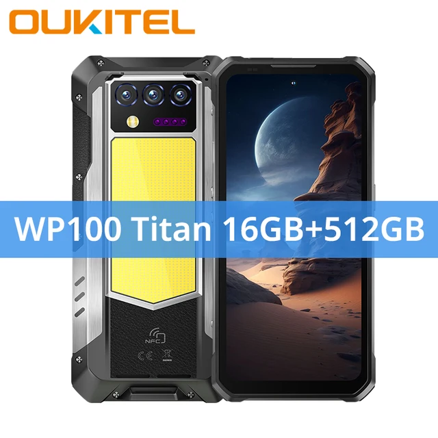 Oukitel WP100 Titan Защищенный телефон 33000 мАч 66 Вт Зарядное устройство 200 МП Камера ...