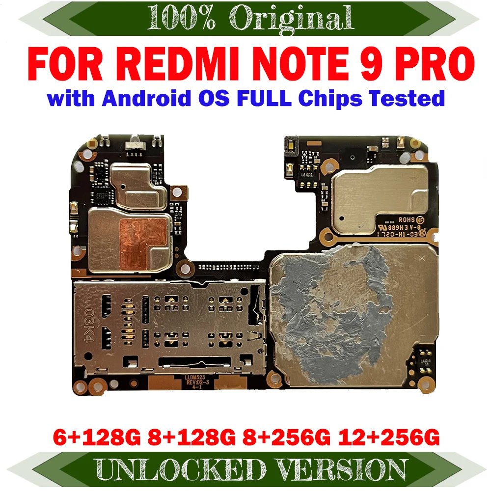Материнская плата для Xiaomi Redmi Note 9 Pro, материнская плата ...