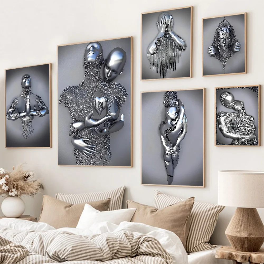 Metal Figure Statue Classic Anime Poster Waterproof Paper Sticker ...