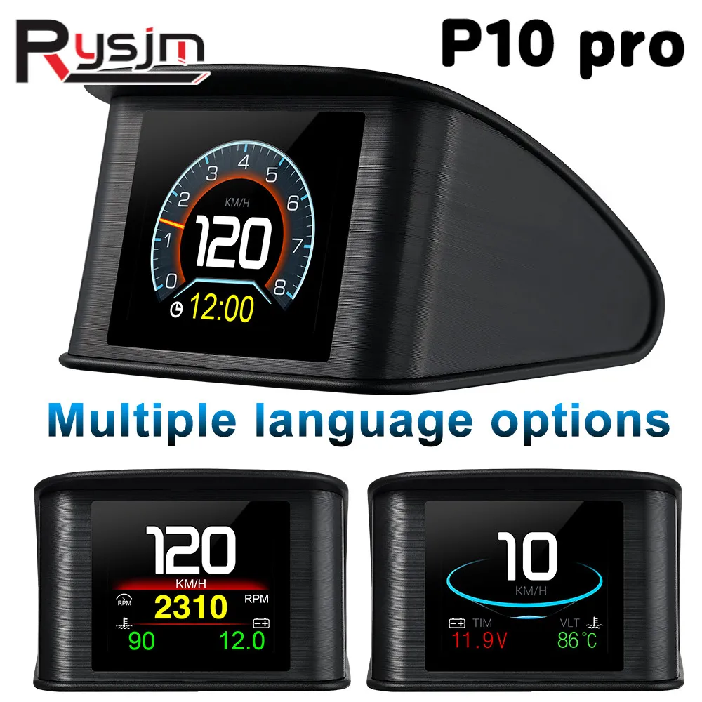 OBD2-P10 pro Универсальный HUD OBD Проекционный дисплей HUD Бортовой компьютер Цифровой ...