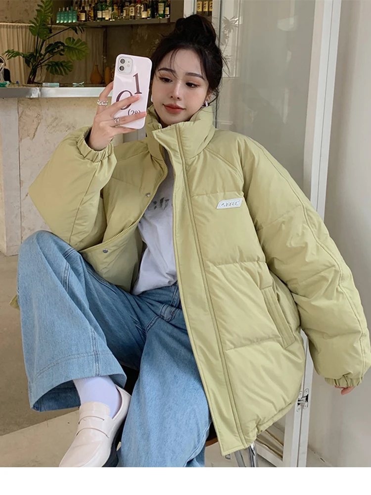 Black Collar Korean Jackets Style Stand