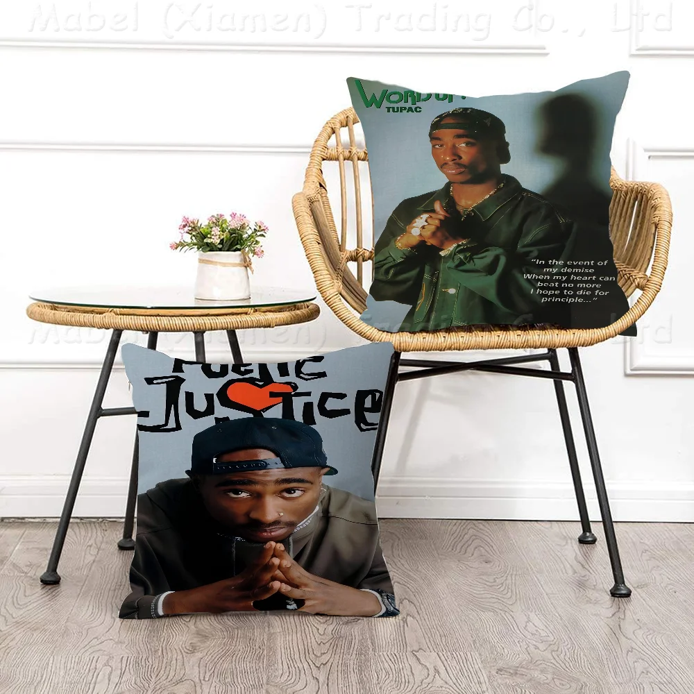 Famous Hip Hop Rapper 2PAC Tupac Star Pillow Cover Sofa Cushion Cover ...