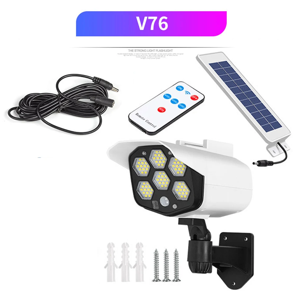 Solar Induction Wall lamp Fake Camera body Remote Control Street Light ...