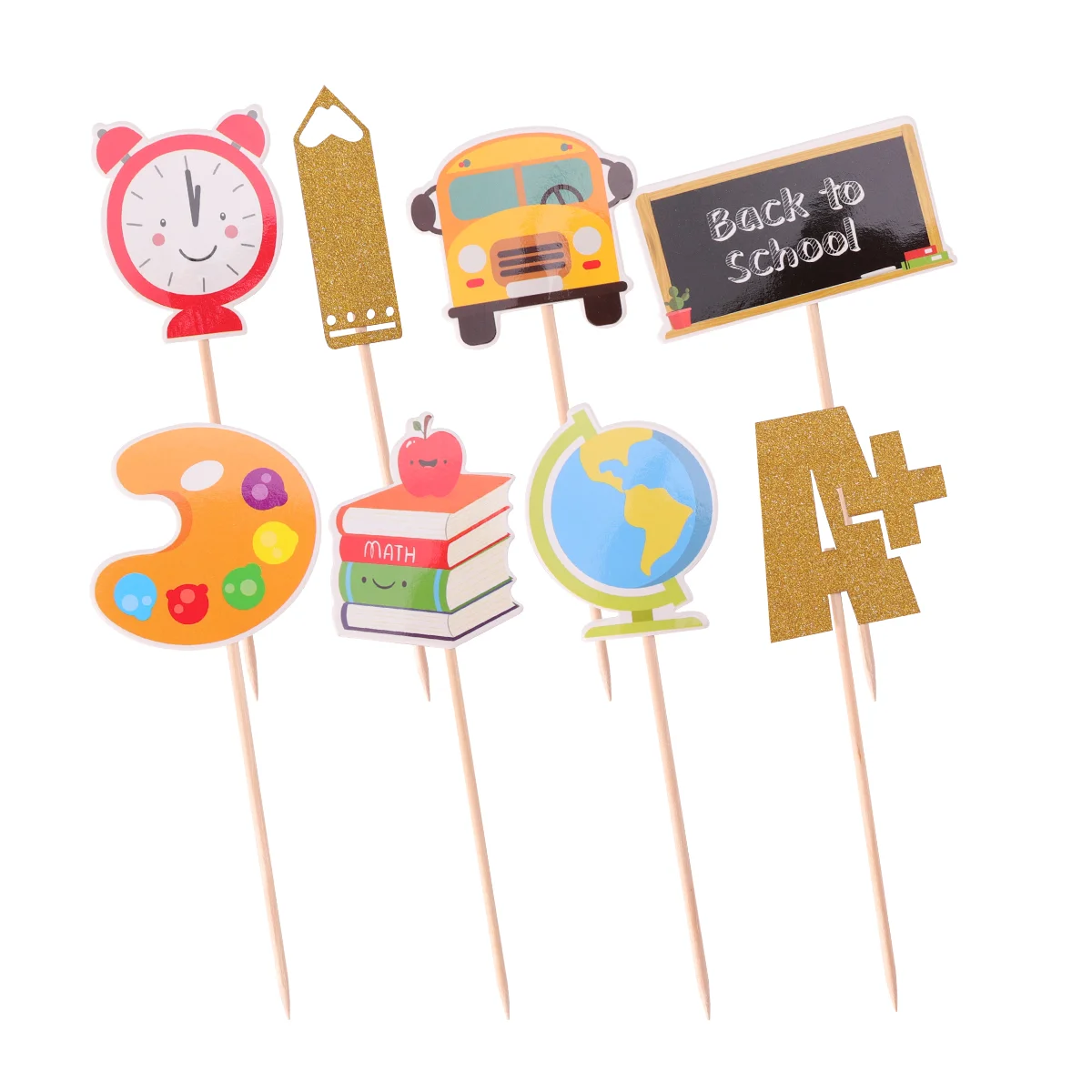 School Cake Pick Dessert Birthdays Treat Fruit Graduation Toothpicks ...