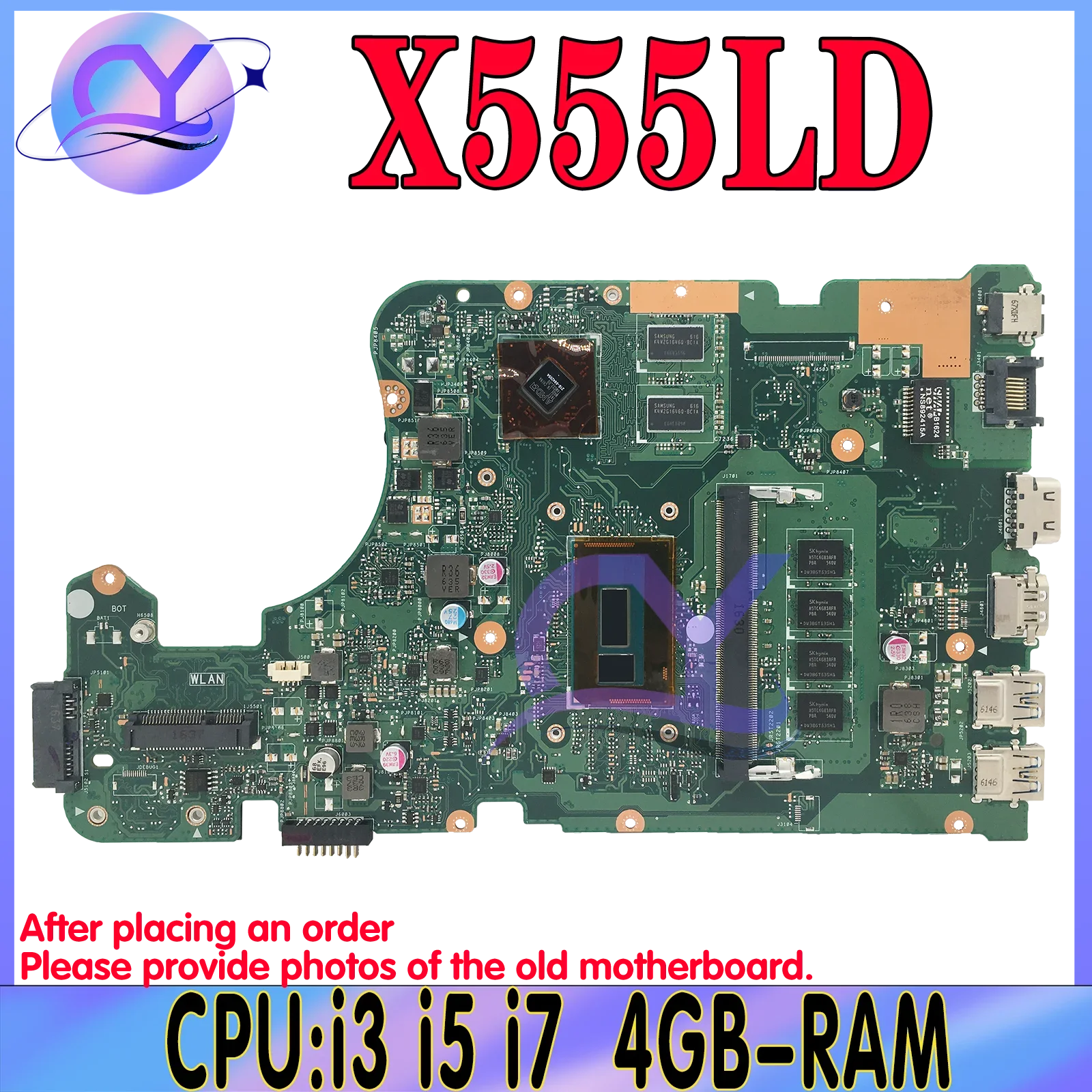 Материнская плата X555L A555L K555F F555L для ASUS X555LD X555LP X555LN ...