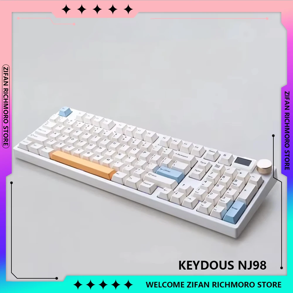 Keydous NJ98 беспроводная механическая клавиатура Bluetooth 98 клавиш ...