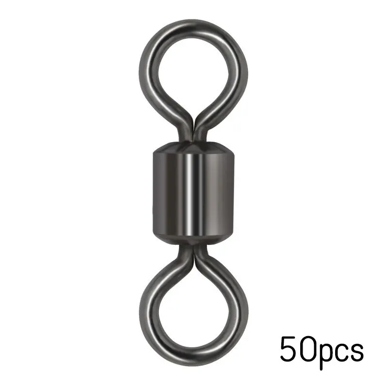 50 шт., рыболовный Вертлюг из нержавеющей стали | AliExpress