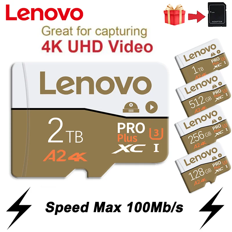 SD-карта Lenovo 2 ТБ V30, 128 ГБ, высокоскоростная карта памяти Micro ...