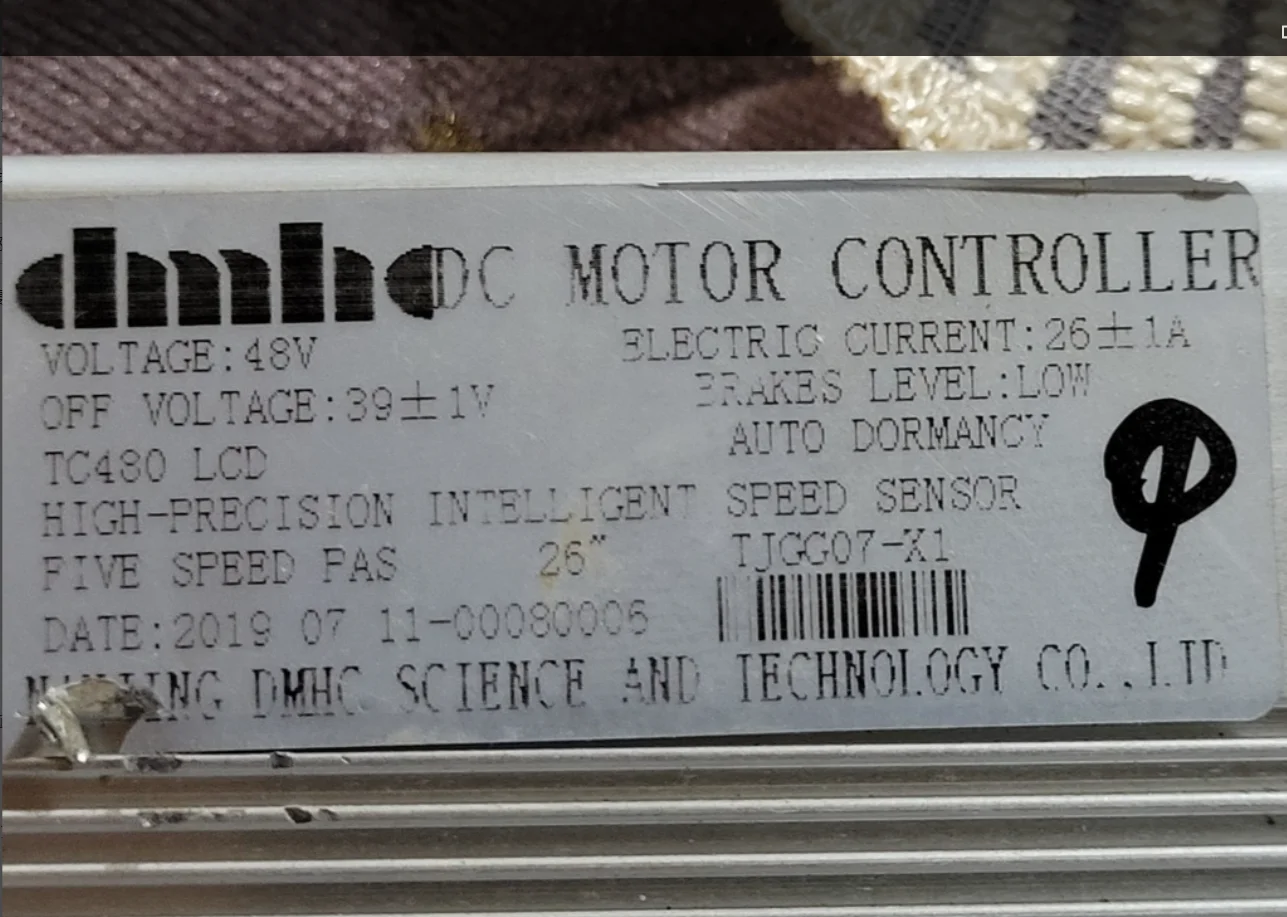 TJGG07-X1 (индивидуальный) DMHC MOTOR CONTROLLER 36 В/48 В 26 А Дисплей ...