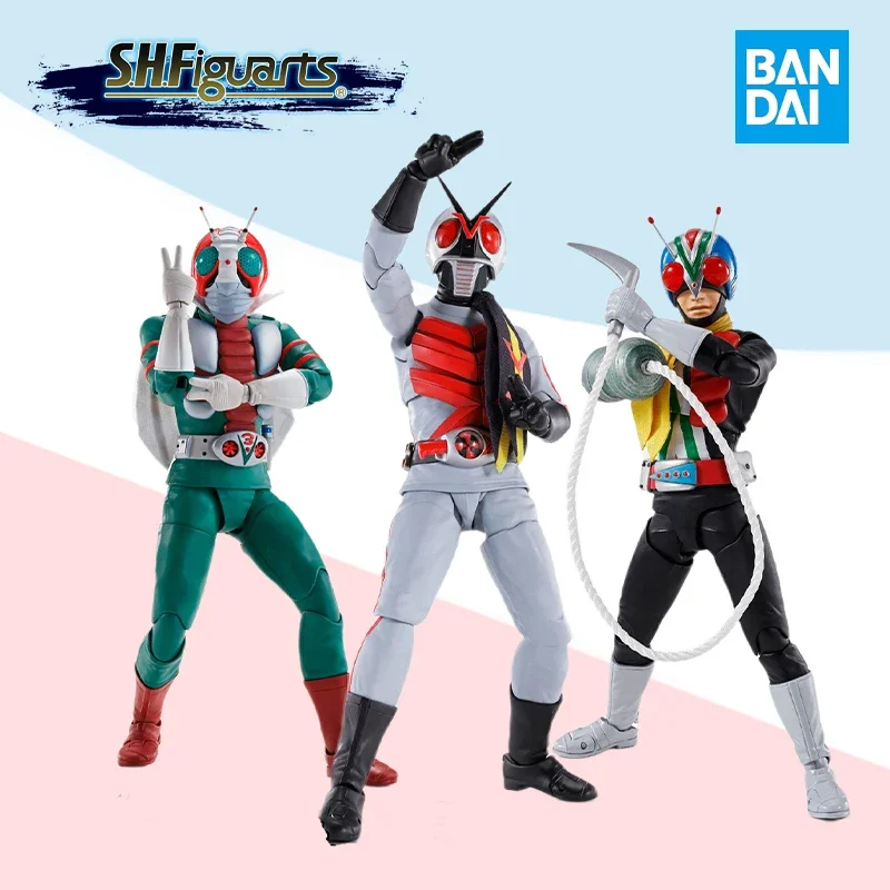 Bandai S.H.Figuarts SHF Shinkoccou Seihou Kamen Rider V3 X RIDERMAN Фигурка | AliExpress