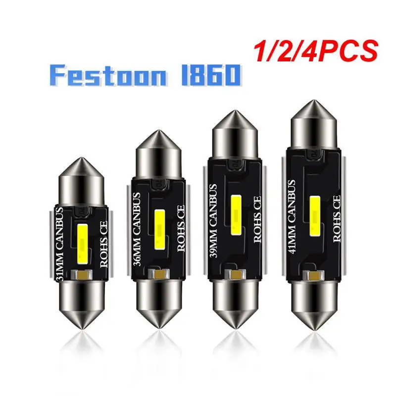 1/2/4PCS New Festoon CSP LED Bulbs 31mm 36mm 39mm 41mm C5W C10W Super Bright Car Dome Light ...