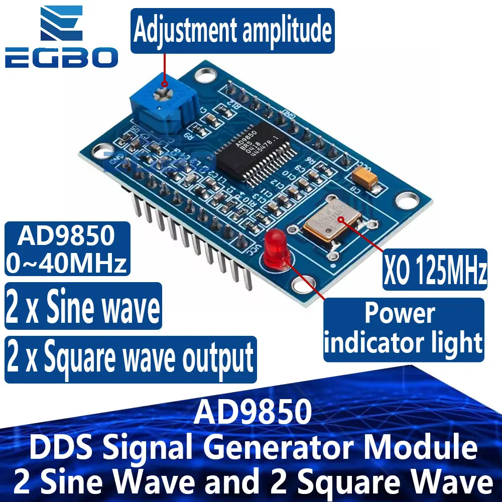 Модуль генератора сигналов AD9850 EGBO | AliExpress