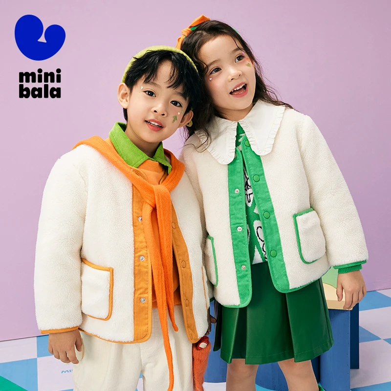 Детская двусторонняя куртка Mini Bala из флиса | AliExpress