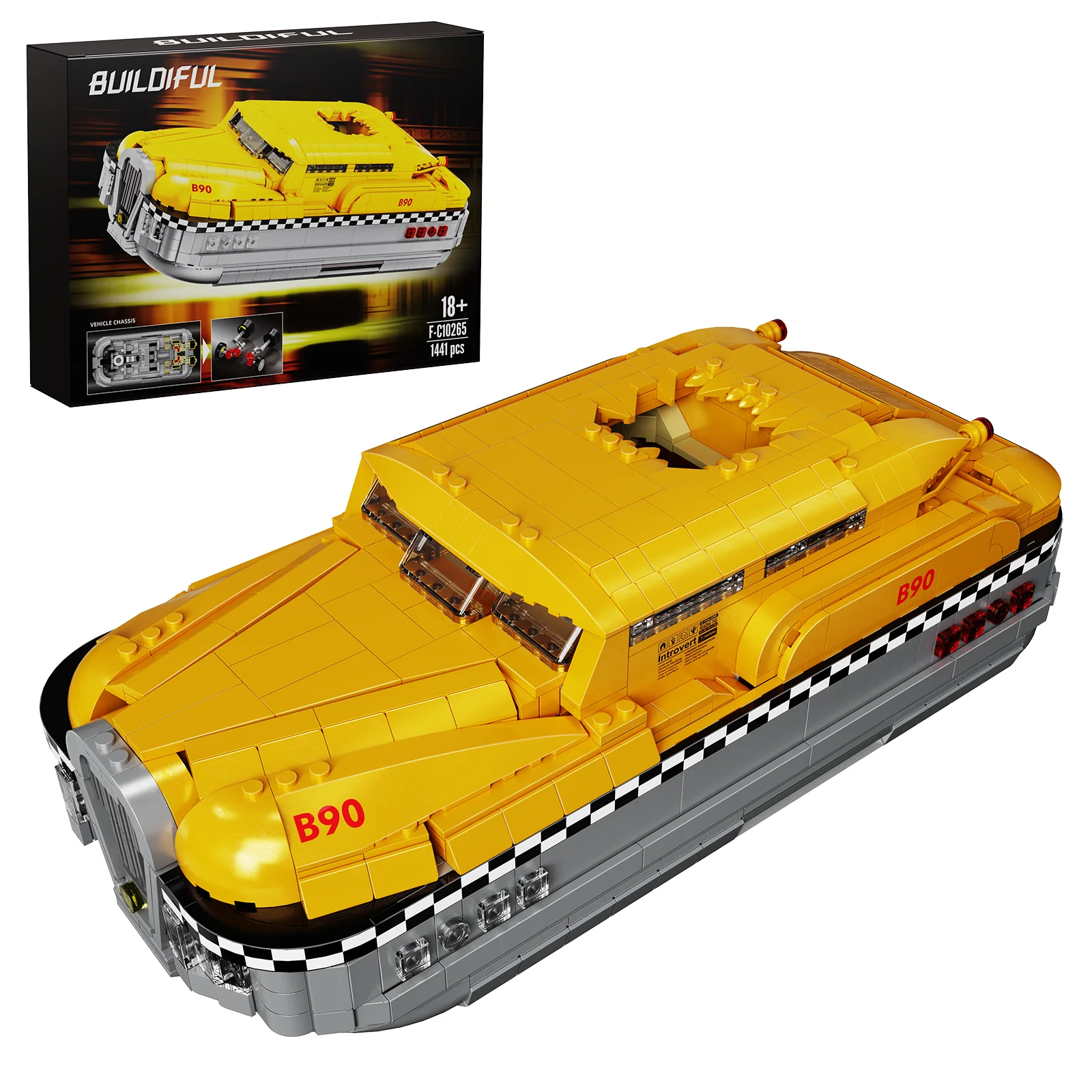 MOC Element Taxi B90, модель, набор строительных блоков, желтый ...