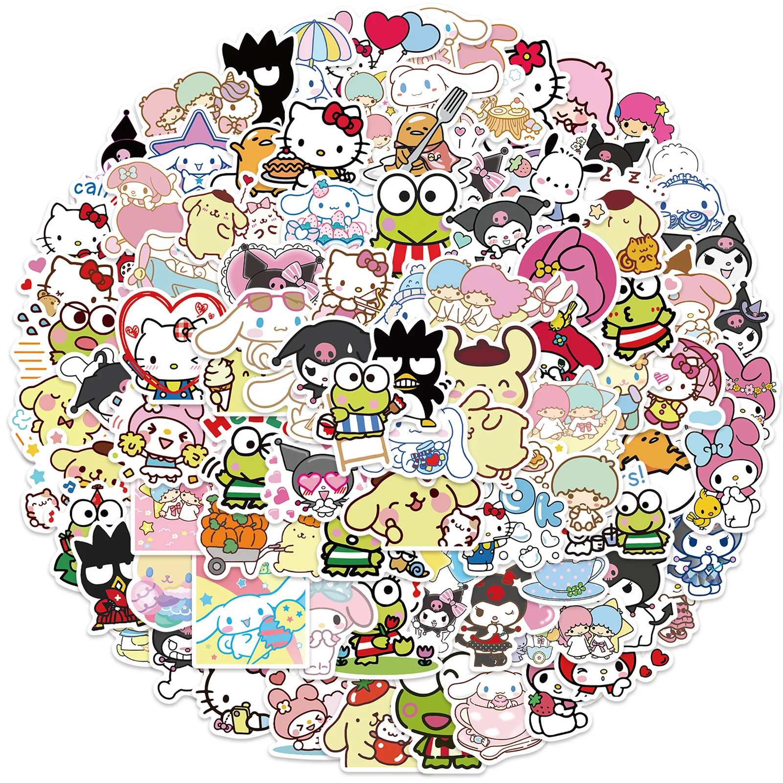 Стикеры для девочек «Hello Kitty», 50/100 шт | AliExpress