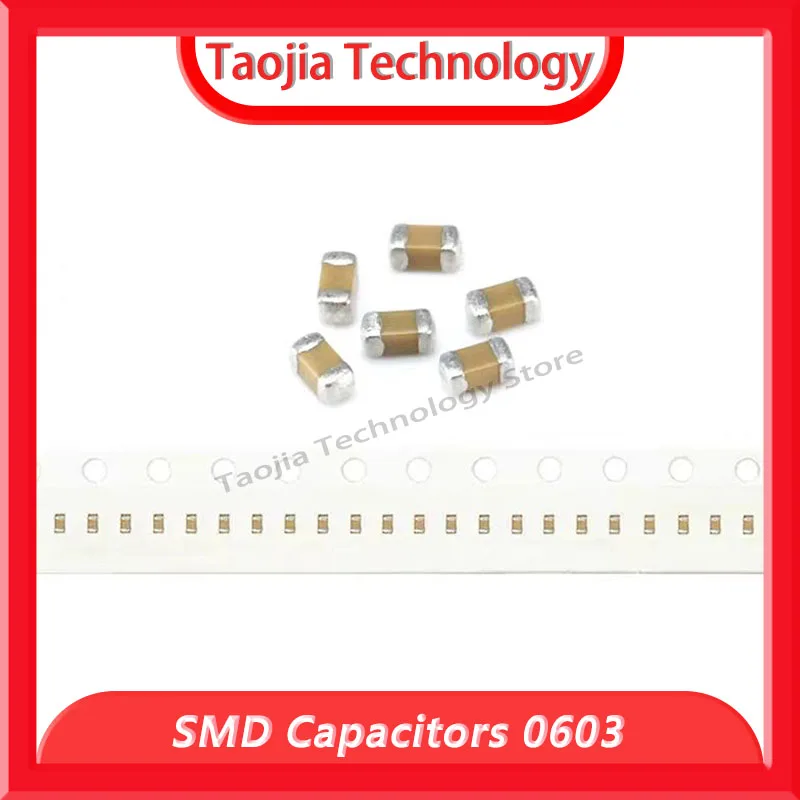 100 шт. SMD конденсатор 0603 8.2PF 9.1PF 10PF 12PF 13PF 15PF 18PF 20PF 22PF 24PF 27PF 30PF 5% ...