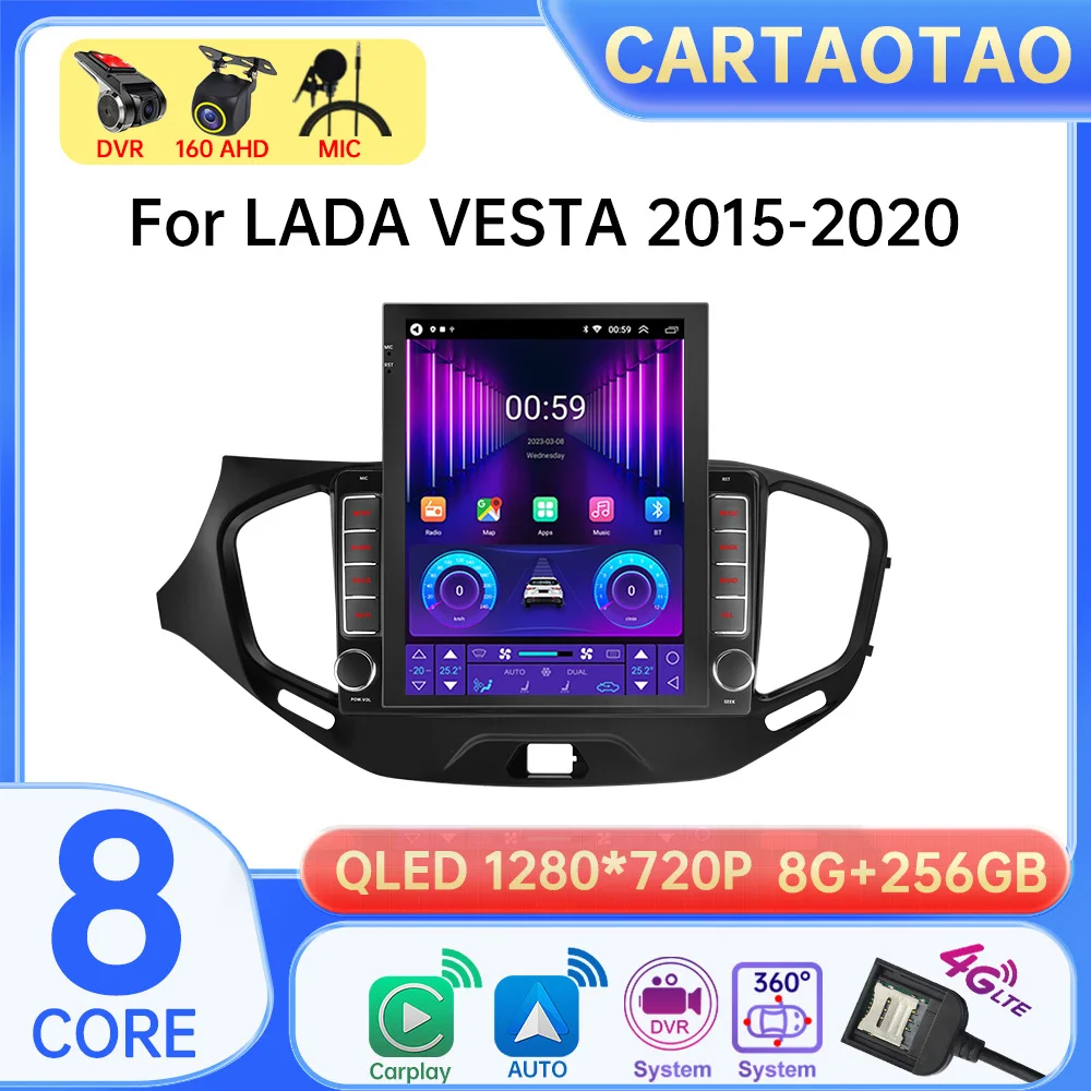 Для LADA Vesta Cross Sport 2015-2018 Tesla-style 9,7 дюйма Carplay GPS ...