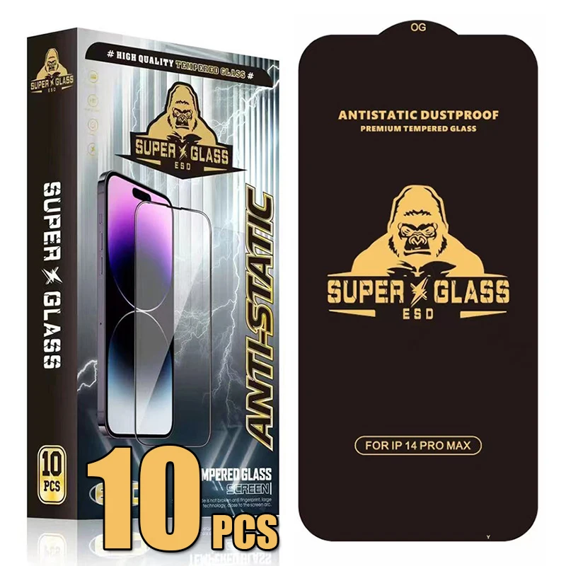 10pcs ESD Super Tempered Glass OG ANTI STATIC Screen Protector Film For ...