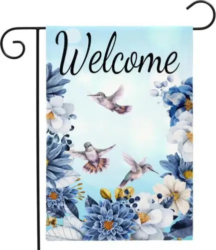 Spring Summer Garden Flags for Outside,Farm Fresh Hummingbird Garden ...