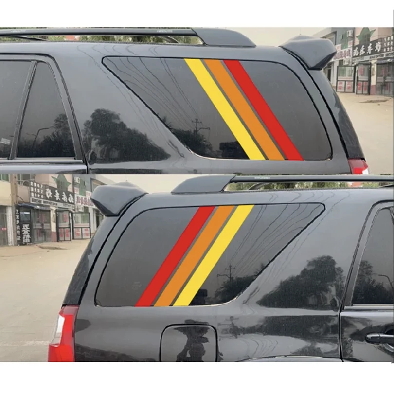 Tri-Colored Pair Sport Off Road Window Stripe Line Graphics Vinyl ...