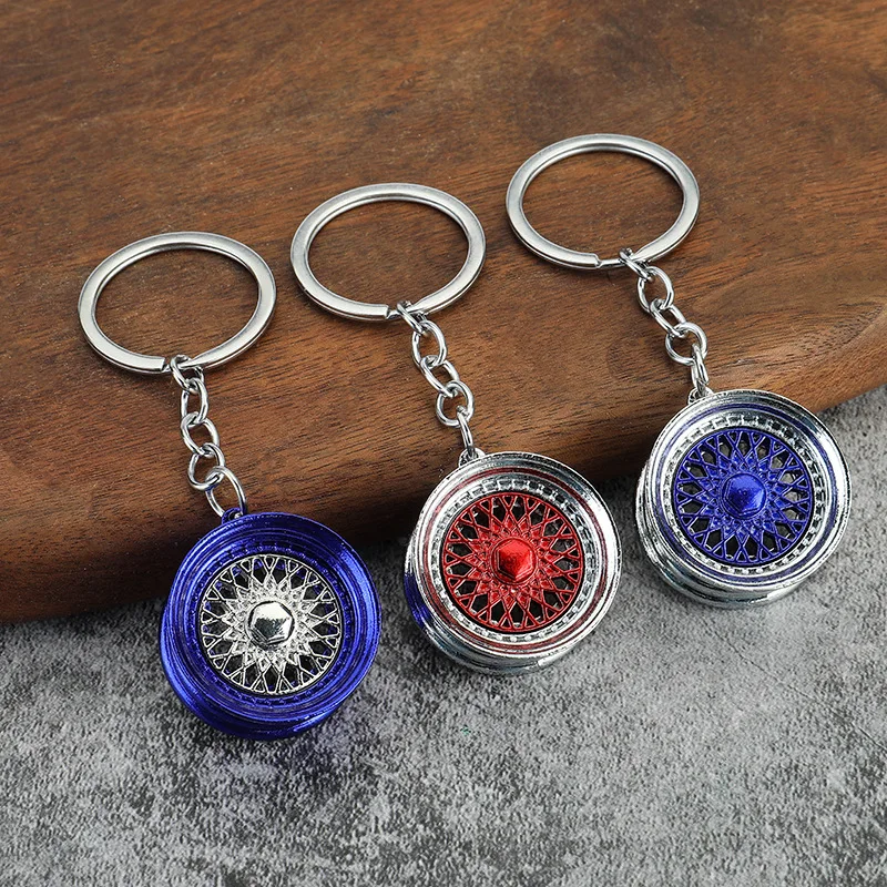 Hot Wheel Rim Keychain Key Ring 3D Keychain Creative Accessories Auto ...