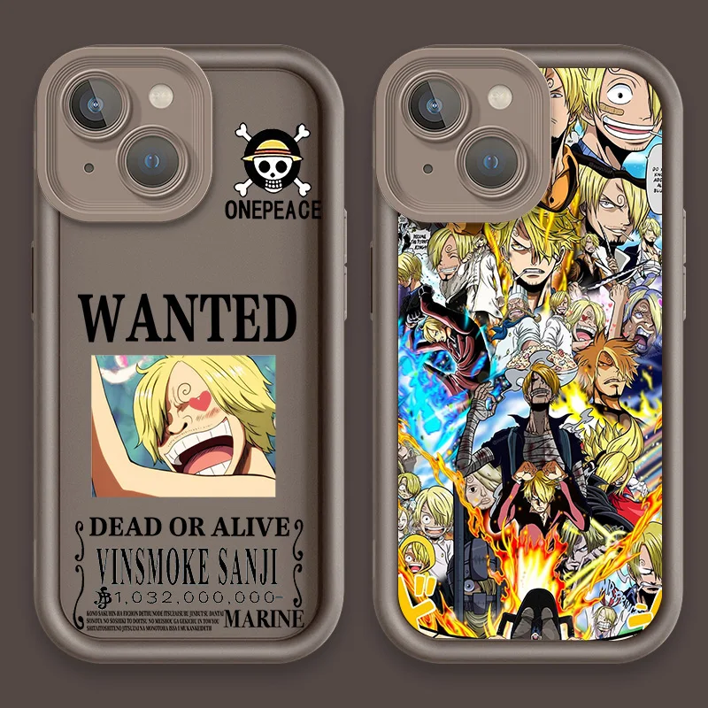Чехол D-10 One Piece Sanji из мягкого силикона для iPhone 15 14 Plus 13 ...