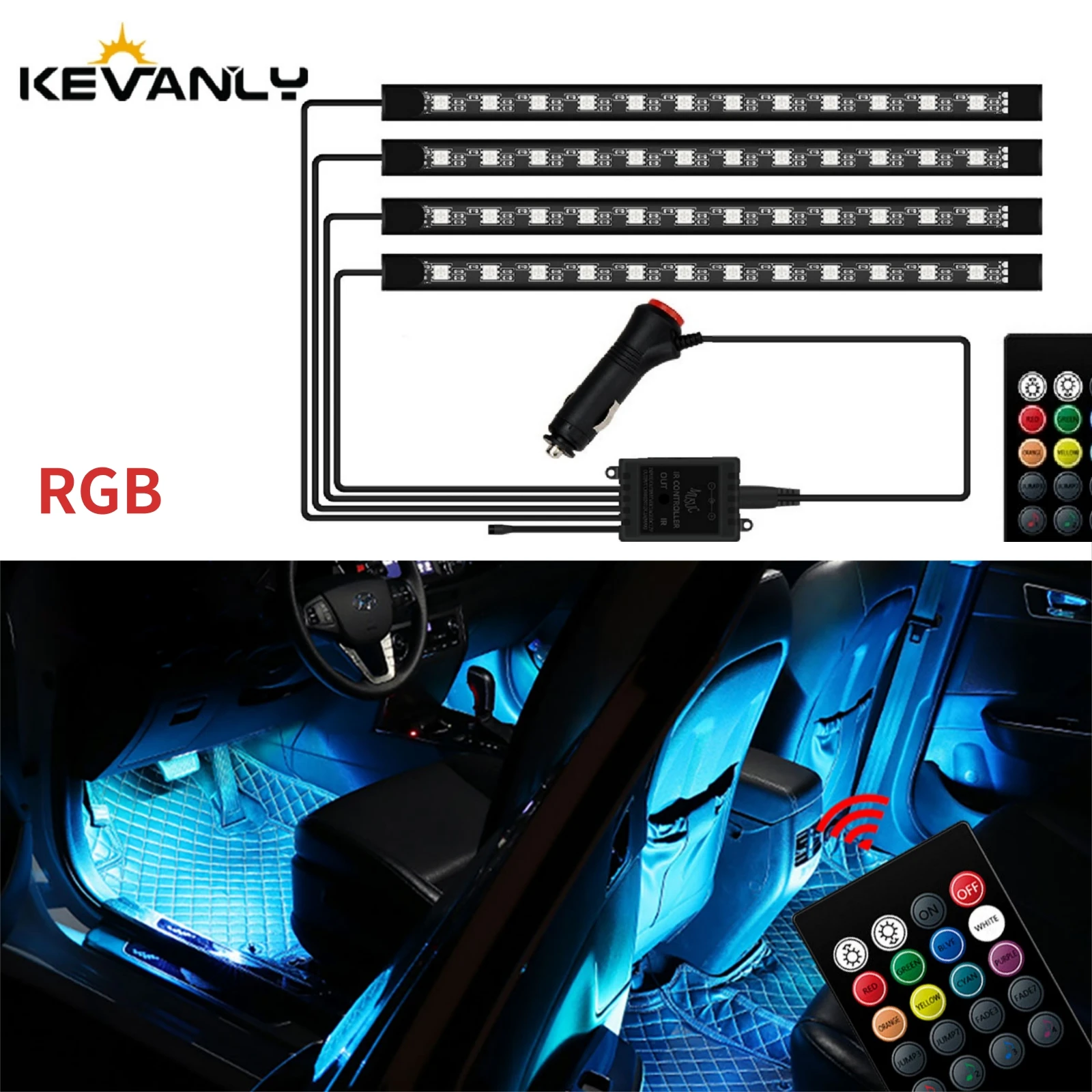 RGB-пульт дистанционного управления для мотоцикла, автомобиля, 12 В ...