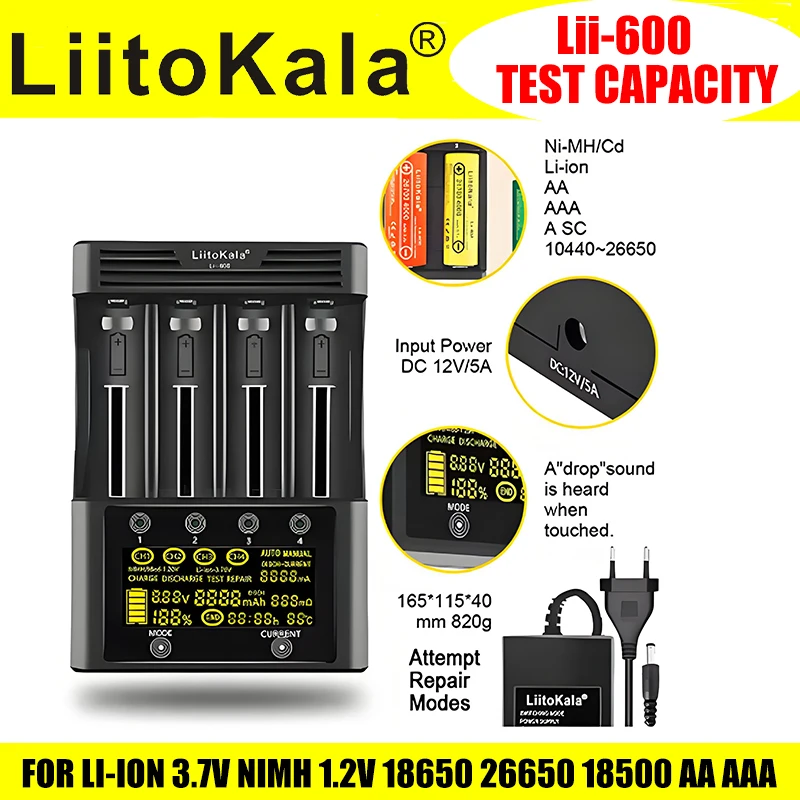 LiitoKala Lii-600 Зарядное устройство для аккумуляторов | AliExpress