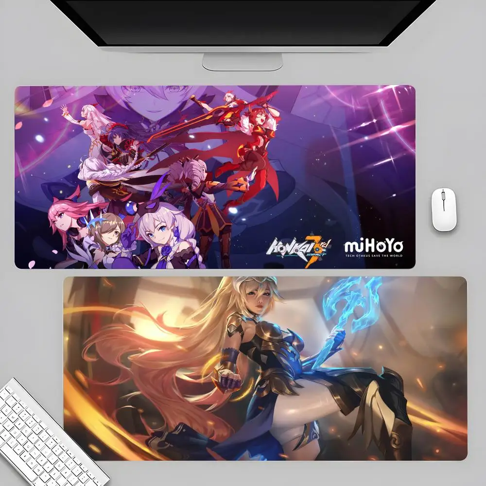 H-Honkai Impact 3 gamer Mouse Pad 80x40cm XL Lockedge Office Computer ...
